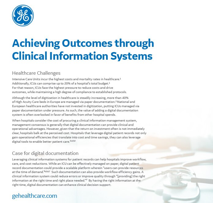 Centricity High Acuity Critical Care | GE Healthcare